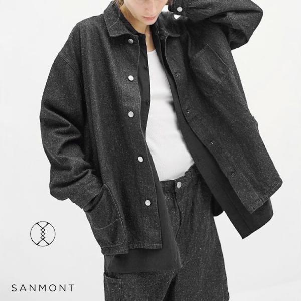 Cotton Silk Denim Work Jacket品番 SWA0105コットンとシルクノイルのデニム生地を使用したワークジャケット。シルクノイルのネップ感と、空気を含んだようなやわらかな風合いが特徴です。フロントポケットはややサイド...