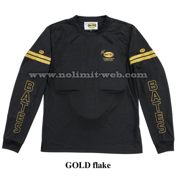 【発売日：2023年03月13日】BATES　ベイツ　プロテクターCOOL-TEX ロンT品番：BAT-L57Pカラー：ゴールドフレークサイズ：XLサイズ速乾吸湿素材"COOL-TEX"を採用肩・肘・胸・脊髄PADを装備したロングスリーブT...