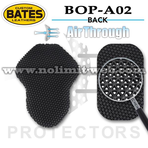 BATES（ベイツ）エアスルー脊髄プロテクターBOP-A02　（2016SSモデル）従来のプロテクターよりも通気性のよいプロテクターです。※対応モデルでない（パッド装着用の袋が付いていない）場合は装着できませんのでご注意ください。　※メーカ...