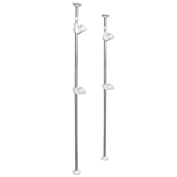 賃貸のおうち。ベランダに物干しさおを取り付けるのどうしたらいいの？そんな方にはこの商品！賃貸じゃない方でももちろんOK♪天井と床にバネで突っ張るだけで、超簡単に取り付けられます。傷もつかない〜♪「備え付けの物干し受けの位置が低くて困っている...