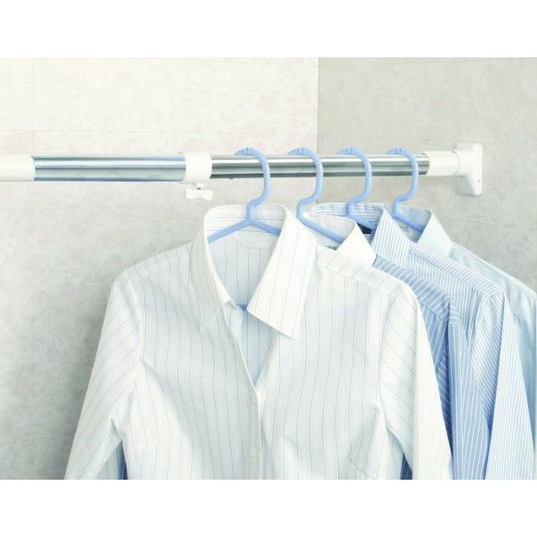 収納の達人の第一歩！定番の突っ張り棒。こだわりをお持ちの方も納得！サビに強く、見た目も洗練されたステンレス製です。スタイリッシュでおしゃれなインテリアと調和。「押入れに念願のハンガーかけが出来た！しかもかなりしっかりしてる！」「これで雨の日...
