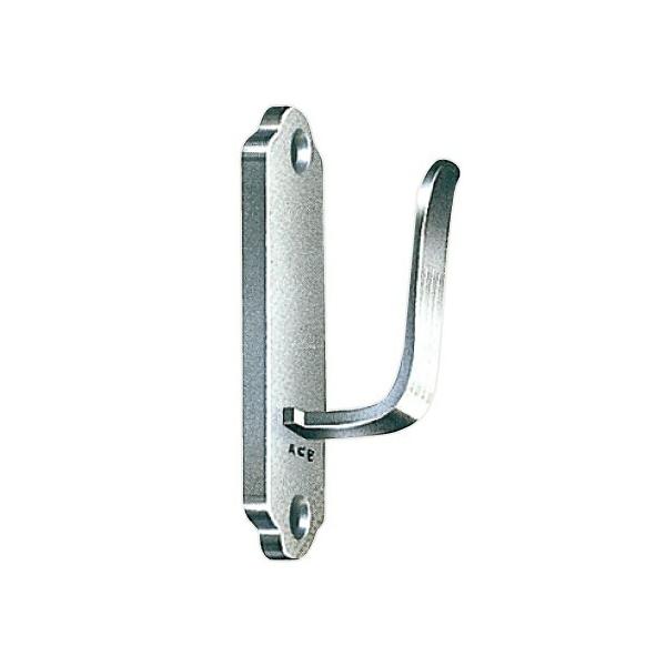 カーテンの房を掛ける金物です。[本体重量]15g[付属品]SUS十字穴付丸皿木ネジ2.4×13:2本[材質]SUS304[仕上]ヘアーライン●耐荷重:10kgf杉田エース/ACEの製品です。