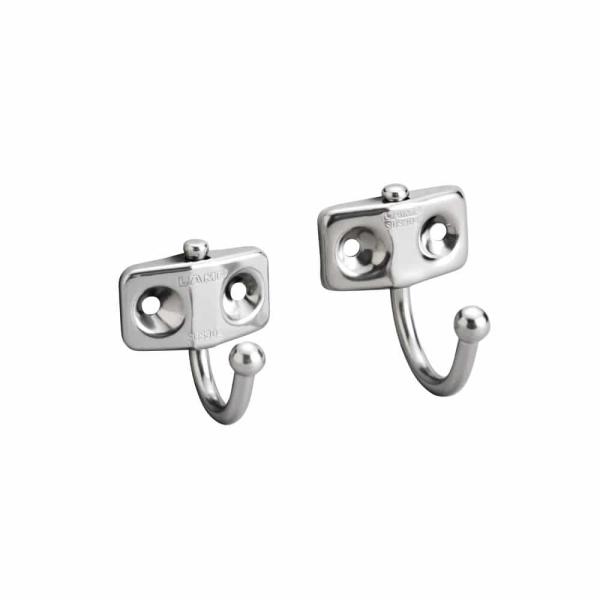 「ここにちょっとしたフックがあったら便利だなあ。できれば安いもので・・。あと、取り付けも簡単な方がいいわ。」そんな時にはこのフック！ねじも付属でついているので、簡単に取り付けられます♪フックの先端が球状なので安心してご使用いただけます。また...