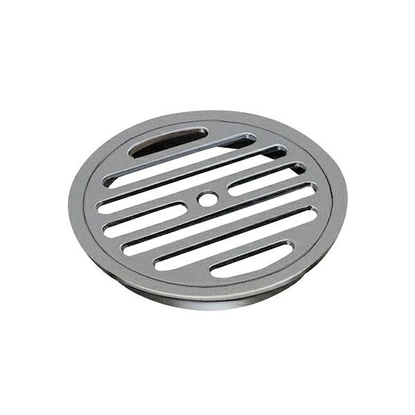 浴室・洗面所用の丸型の排水口目皿（トラップ皿・目皿）です。亜鉛ダイカスト（ZDC）・表面はクロームメッキ仕上げ。【ラインナップ】丸バーミ50（161-282）丸バーミ65（161-283）丸バーミ75（161-284）丸バーミ89（161-...