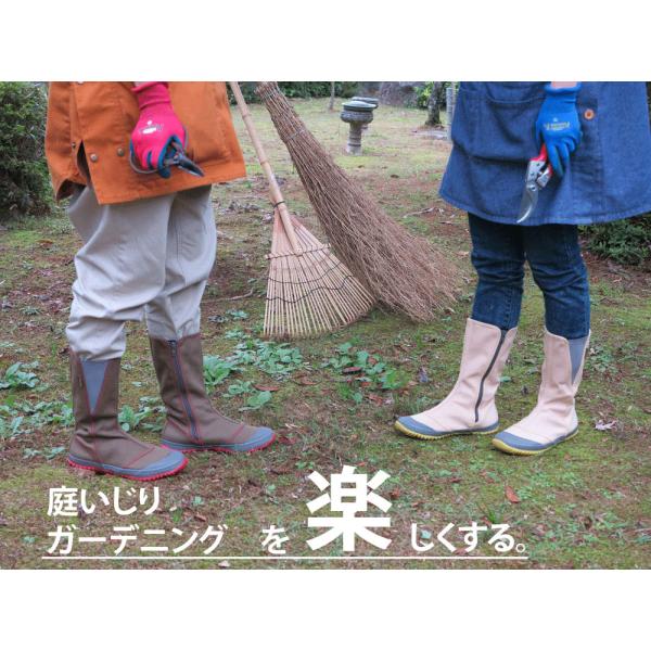 レディース専用ノーカーズNokeres　ノーカーズ　NK-10毎日のガーデニングと畑作業を楽しくする女性のための作業靴店長超おすすめのガーデニングブーツお洒落で履きやすい女性専用の規格農作業＆ガーデニング＆庭仕事に軽―く、柔らかく、動きやす...