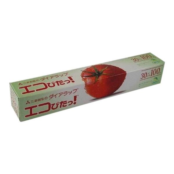 【特長】業務用ラップ　焼却時に塩素ガスが発生しません■燃やしても塩素系ガスがでない、安心なポリオレフィン系素材のラップです。■フィルムに適度な腰の強さがありますので、スムーズにカットできます。■ダイアラップエコぴた！は多層構造ですので、一般...