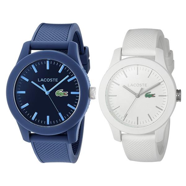 【発売日：2019年10月01日】★ペア腕時計ボックス（リングも収納可能）プレゼント中！★フランス発のワニのマークで有名なファッションブランド、LACOSTE（ラコステ）のペアウォッチです。こちらは一緒にシェアもできる同じサイズの2本セット...