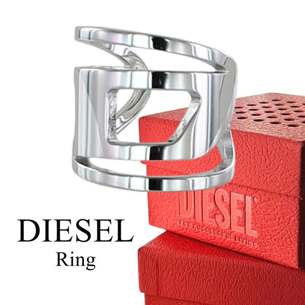 【発売日：2025年10月01日】--関連キーワード--ディーゼル DIESEL リング 指輪 ユニセックス メンズ レディース ステンレス シルバー Dロゴ カットアウト モード シンプル ブランド アクセサリー プレゼント ギフト 人気...