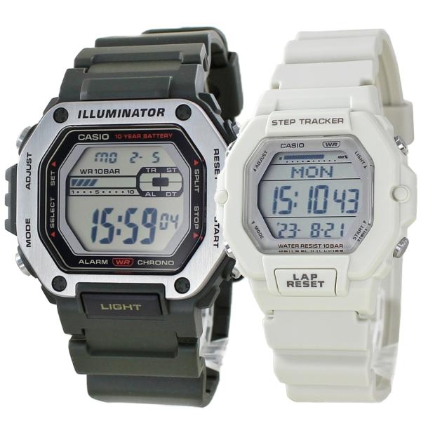 【発売日：2024年02月01日】★★★こちらの商品は、腕時計2本セットのペア商品になります。★★★天候を気にせず使用可能な10気圧防水。作業用、スポーツや釣り、アウトドアに最適です。メンズはメタルフェイスで重厚感のある多機能デジタルウオッ...