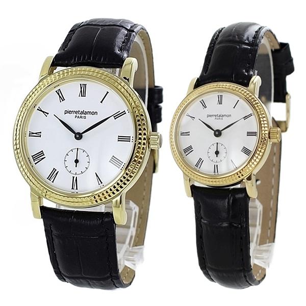 【発売日：2017年07月01日】ペア腕時計ボックス（数量限定）プレゼント中！こちらは腕なじみの良さとエレガントさが魅力のレザーベルトのペアセットです。レトロクラシックなコインエッジのベゼルとインデックスが特徴です。高級感のあるクロコダイル...