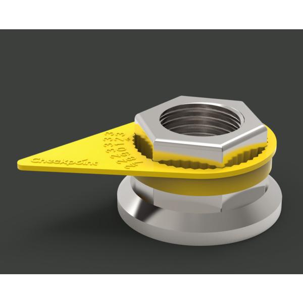 ISOホイールナット33mmに取り付けるだけ！簡単に安全対策ができます！！■チェックポイント　33mm　イエロー　100個　品番：CPY33　数量：100個入り　Checkpoint YELLOW対応ホイールナットサイズ：33mm (ISO...