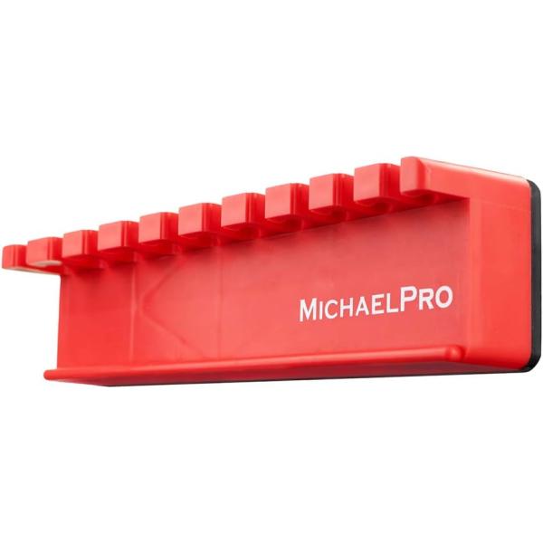 MichaelPro　マイケルプロ■マグネットレンチホルダー 10本収納 マグネット式スパナホルダー スパナオーガナイザー スパナラック ツールホルダー スパナを整理整頓できるツール品番：MP014005