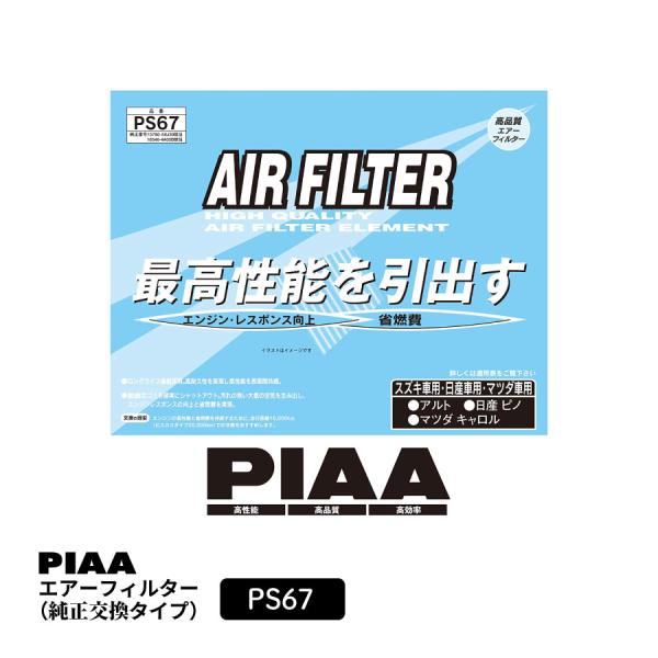 エアーフィルター（純正交換タイプ）モデル番号：PS67○エアーフィルターは、汚れた空気をクリーンにして、エンジンに供給します。エンジンは、常にクリーンな空気を必要とするため、空気中の汚れ（酸化鉄など）をエアーフィルターで取り除かないとエンジ...