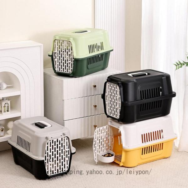 ペットとの旅行に頑丈でしっかりとした作りのキャリー。□普段のお出かけはもちろん、ペットとの旅行にも使える。□風が通り抜けやすい構造、開け閉めを片手で簡単にできる□脱走されにくい、内部にパーツの露出がないキャリーを選ぼう！やんちゃなペットには...