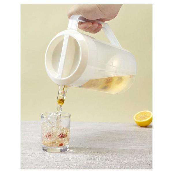 商品名:2本セット 麦茶ポット 冷水筒 クリア 2000ml 2500ml 3000ml 4000ml 5000ml ピッチャー ウォータージャグ プラスチック -20℃〜120℃ 広口 洗いやすい 家庭用 業務用 会社 持ちやすい 軽い ...