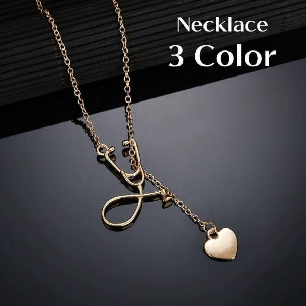 先に付いたハートが可愛い、ネックレス（ラリエット）です。デイリーはもちろん、いろんなシーンで役立ちます。【サイズについて】画像をご参照ください。【素材について】合金