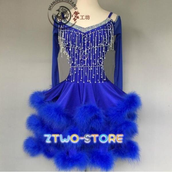 ◆お品物の色合いは、写真撮影、 パソコン画面表示等の環境の違いにより、　若干異なるがございますので予めご了承下さい。 ◆デザイン。ラテンダンス発表会用ドレス ワルツ ラテン系 豪華 ダンスドレス ワルツ用 社交ダンスドレス 発表会用 競技ダ...