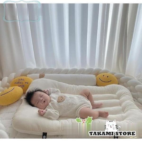 適用年齢：0〜18ヶ月 ＊衛生的な圧縮パック梱包されています。サイズ：80*55cm取り外し可能?　寝返りもしやすく赤ちゃんがゆったり過ごせます。60℃赤ちゃんを保護してくれ、ママも赤ちゃんも一緒に安心して寝られます。出産祝い ベビーベッド...