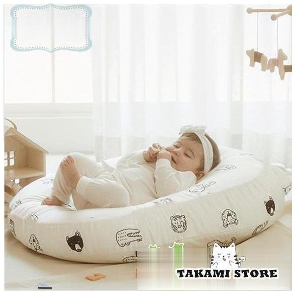 適用年齢：0〜18ヶ月 ＊衛生的な圧縮パック梱包されています。サイズ：80*65cm取り外し可能?　寝返りもしやすく赤ちゃんがゆったり過ごせます。60℃赤ちゃんを保護してくれ、ママも赤ちゃんも一緒に安心して寝られます。出産祝い ベビーベッド...