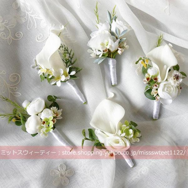 ブライダル、結婚式場、スタジオ、ロケーション撮影に新郎様用ブートニア、ウェディング、パーティー、前撮り、二次会、卒業式など使えてリストブーケ、生花と違って枯れることがないので、思い出と一緒にいつまでも形として残せます。◆手作りのため、多少の...