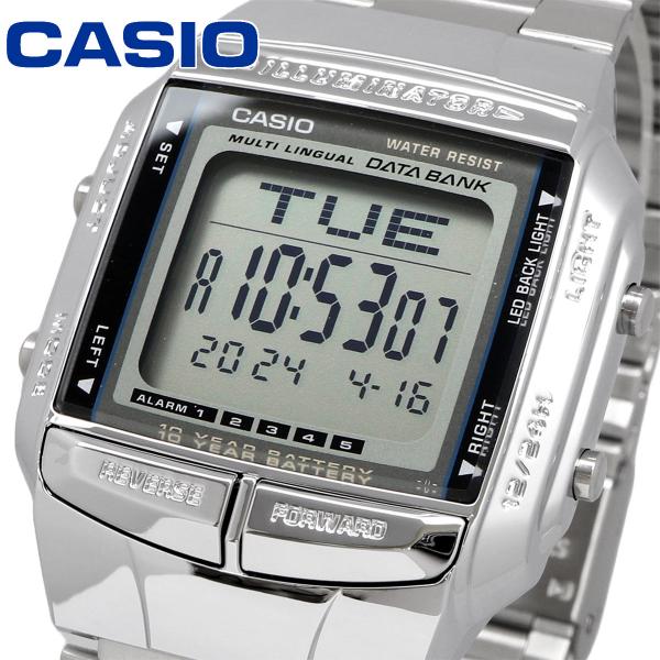 【 CASIO DATA BANK データバンク 】ファッションに敏感な若者を中心に人気のデータバンク。多くのアーティストや芸能人が着用し、ファッションアイテムとして大人気です。テレメモ30件や、LEDバックライト、13ヵ国語対応など、機能...
