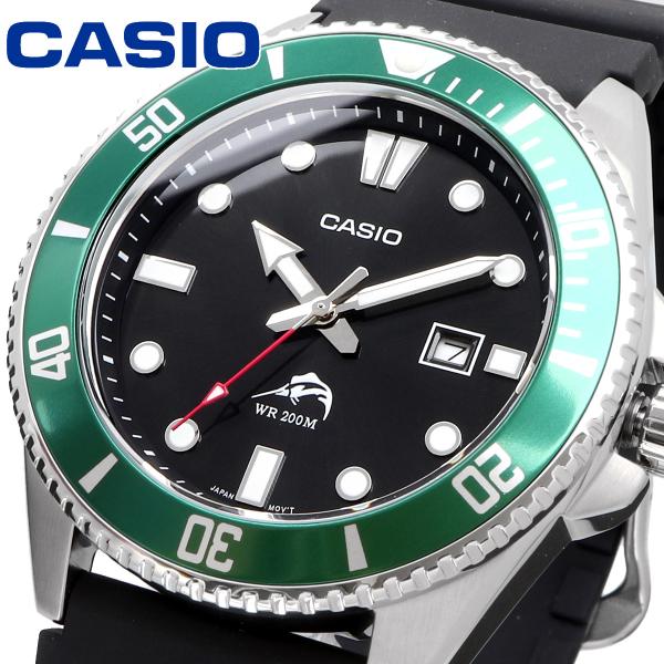MDV-106B-1A3CASIO  日本未発売　200Mダイバーウォッチ　逆回転防止ベゼル　ねじ込み式リューズ　ブラック　ウレタン　メンズ 　　　　　　　　　　　　　 2024 ギフト プレゼント 誕生日プレゼント 人気 おしゃれ かっこ...