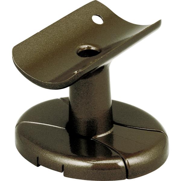 カバー付なので、壁側取付けのねじ頭が見えません。・材質:亜鉛合金、ABS樹脂・色:ブラウン・ねじ付(壁取付用+3.5×40 4本、手すり取付用+3.5×20 2本)