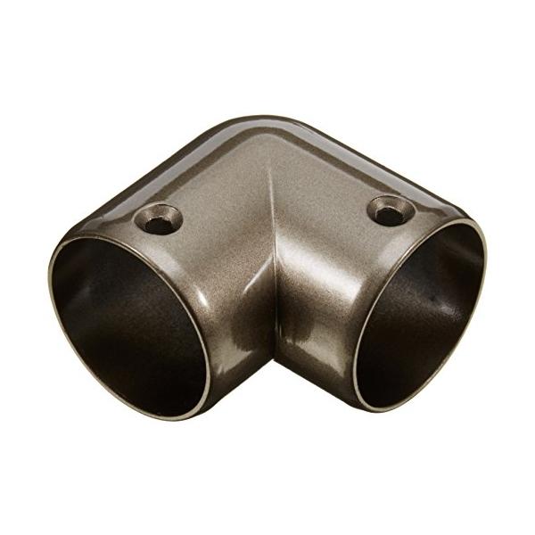 ・手すり棒を90°にジョイントします。・材質:亜鉛合金・色:ブラウン・ねじ付(+3.5×20 2本)