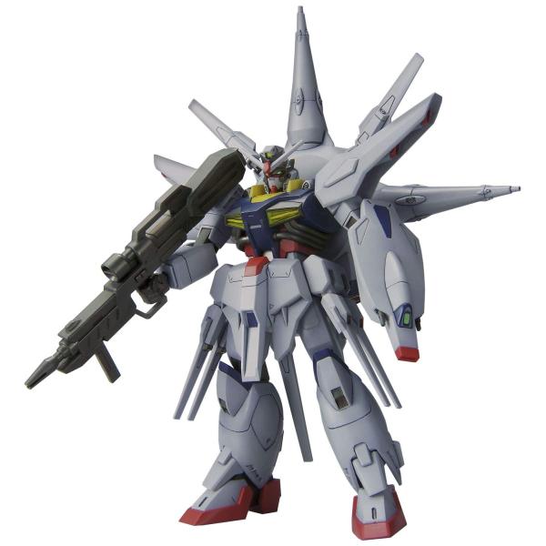 ガンプラHG SEEDシリーズ完全リニューアル。パッケージデザインを一新し、SEEDならではのアクションポーズを再現。成型色をリマスターカラーで再設定し、ドレスアップ用マーキングシールが付属。ー安全警告該当なし
