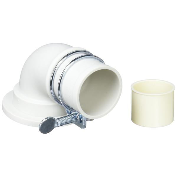 洗濯機排水トラップ用のエルボです。バンド・インナー付です。退居時の紛失やリフォーム時の交換に使用します。MB44CW・MB44CWM・MB44CWH・MB44CWHM用です。他の排水トラップには使用できませんので、ご注意ください。