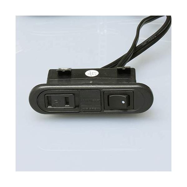 メーカー：NOATEK(ノアテック) / 株式会社ノア　　シリーズ名： 家具用スイッチ付コンセント　　　本体色：黒色コード色：黒色容量：1200Wまでコード種類：VFFコード2mスイッチ連動メスプラグ付スライドコンセントメスプラグ300Wま...