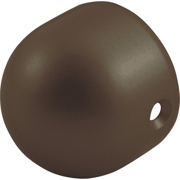 木口を隠して安全性を高めたい時に。丸みのあるデザインでより安心です。材質:亜鉛合金色:ブラウンねじ付(+3.5×16 2本)