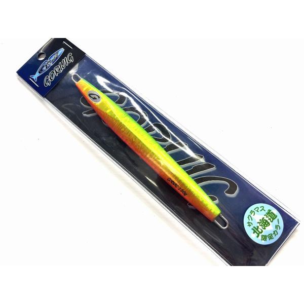 北海道サクラマス 限定カラー！ハイピッチは勿論!!スローピッチジギングにも対応!!フロントとリアの両方を使い分ける事の出来るリバーシブルジグ。目のGマークがリア時にはジャーク後ストップからのダート、Gマークがフロント時にはジャーク後ストップ...