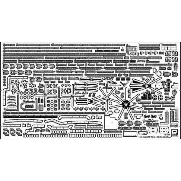 GB7014 1/700 海上自衛隊護衛艦 いずも型用 エッチングパーツ2枚+ホイップアンテナ10本セットピットロード　1/700スケールディテールアップパーツ。      ・ピットロード製品   J72　1/700 海上自衛隊護衛艦 DD...