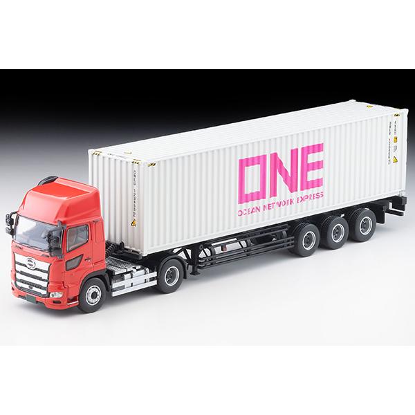 トミカリミテッドヴィンテージ NEO・スケール：1/64・1台・大人気の40ftコンテナトレーラー！・オーシャンネットワークエクスプレスのグレーコンテナ仕様・コンテナ部分までダイキャスト製！TLV-NEOでは現行日野プロフィアのトラクタヘッ...