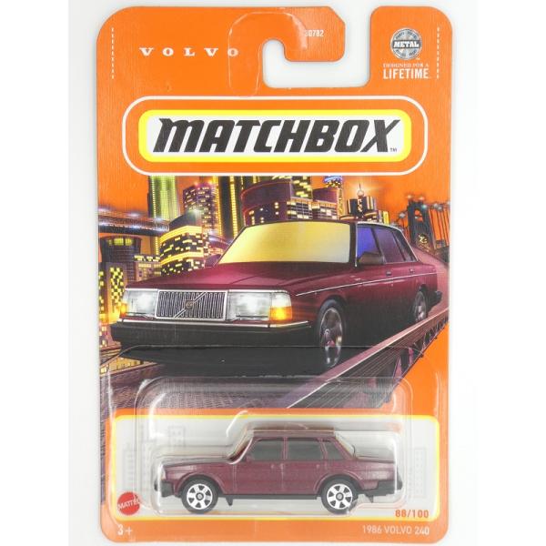 MATCHBOX☆マッチボックス 88/100  1986 VOLVO 240ブリスターやパッケージに折れやスレ、傷みのある場合があります。量産品のため、商品に個体差や初期傷、スレなどがある場合がございます。ご了承の上お買い求めください。