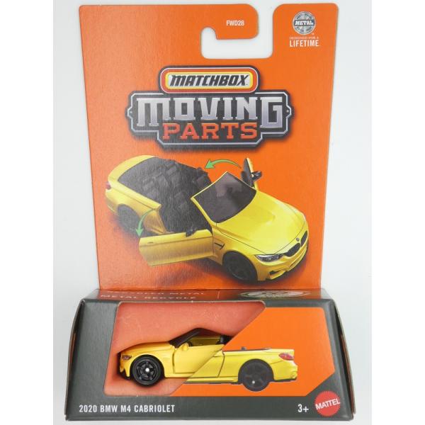 matchbox MOVING PARTS☆マッチボックス ムーヴィング パーツ  2020 BMW M4 CABRIOLETアクション：左右ドア開閉パッケージに折れやスレ、傷みのある場合があります。量産品のため、商品に個体差や初期傷、スレ...