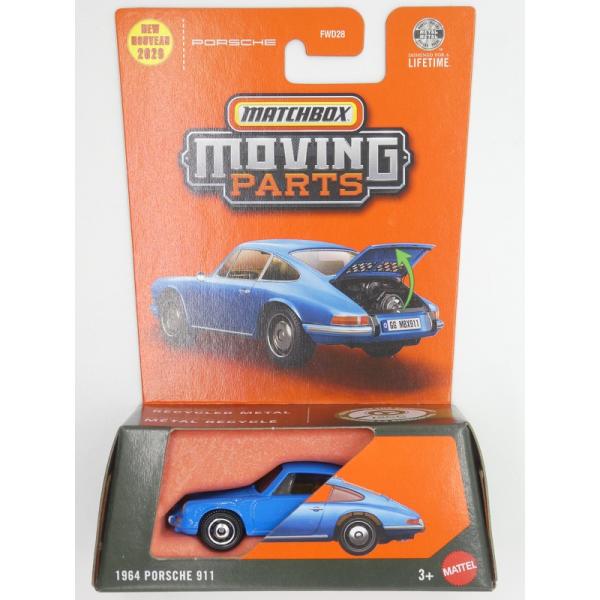 matchbox MOVING PARTS☆マッチボックス ムーヴィング パーツ  1964 PORSCHE 911アクション：左右ドア開閉パッケージに折れやスレ、傷みのある場合があります。量産品のため、商品に個体差や初期傷、スレなどがある...