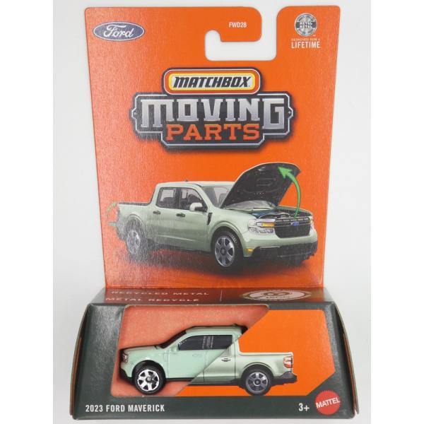 matchbox MOVING PARTS☆マッチボックス ムーヴィング パーツ  2023 FORD MAVERICKアクション：ボンネット開閉パッケージに折れやスレ、傷みのある場合があります。量産品のため、商品に個体差や初期傷、スレなど...