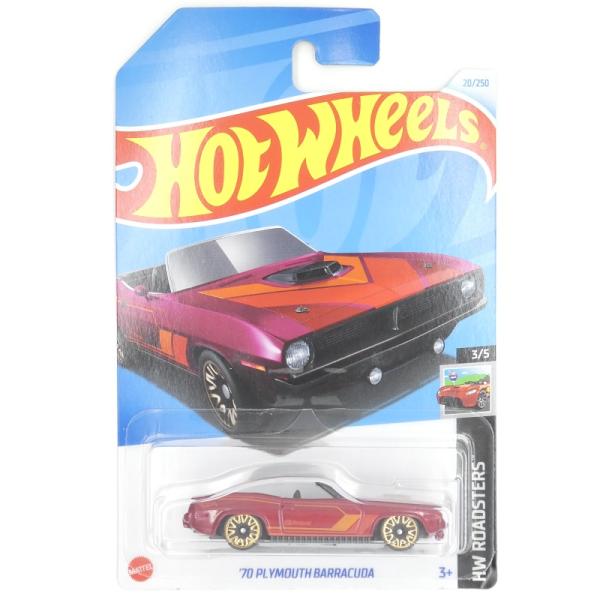 Hot Wheels☆ホットウィール 2024 20/250 HW ROADSTERS  '70 PLYMOUTH BARRACUDAブリスターやパッケージに折れやスレ、傷みのある場合があります。量産品のため、商品に個体差や初期傷、スレなど...