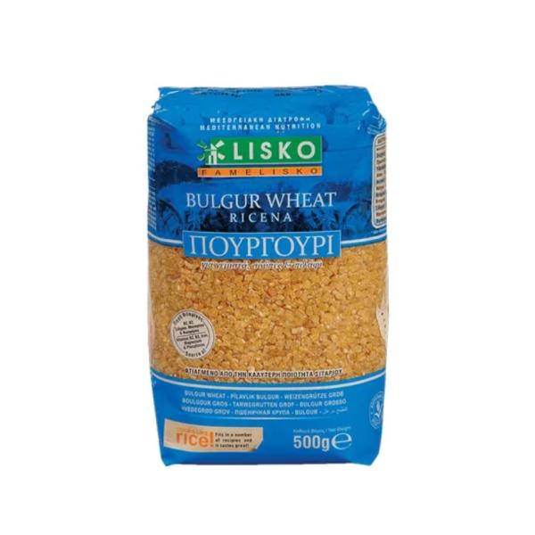 【商品情報】商品名：ブルガー小麦リセナ（粗挽き）500g生産地：キプロス原材料：全粒デュラム小麦内容量：500g保存方法：高温多湿の場所、直射日光を避けて、使い残しは密閉容器に入れる。賞味期限：2026/05/25