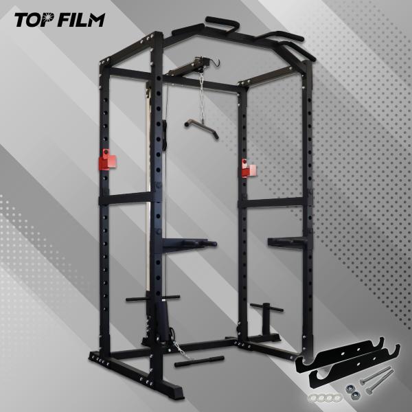 ダンベル積載金具付属 マルチパワーラック 12段階 調節可能 ハーフラック バーベルトレーニング バーベルスタンド 自宅 家庭用トレーニングマシン 懸垂マシン ホームジム マルチジム スクワット ラットプル 懸垂 ぶら下がり健康器 トレーニ...