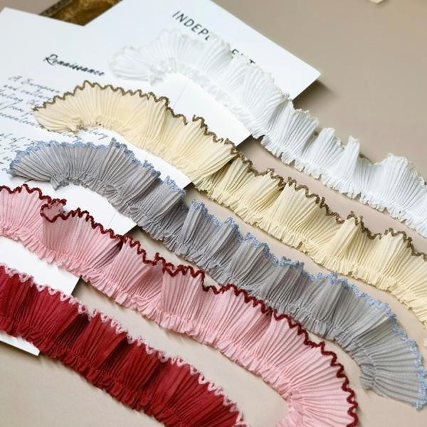 帽子や、お洋服、小物のワンポイント、スカートやドレスの裾の装飾、お子さまの発表会衣装や、ハロウィンのコスプレなどにもおすすめです。品番：CB000幅：画像参照長さ：50cm素材：ポリエステル50cm単位にてご注文頂けます。0.5m→数量11...