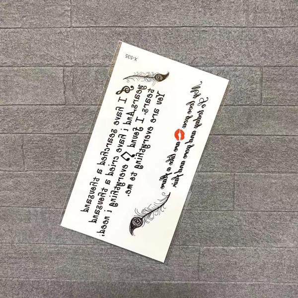 防水タトゥーシールです。■商品使用目的ファッション　ライブ　ハロウイン　クリスマス　コスメ　コスプレ小物■商品仕様品番：X-535台紙サイズ：約6cm x10.5cm■注文及び発送環境負荷軽減のために、簡易包装を開始しました。