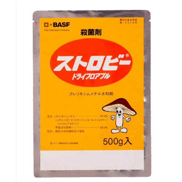 ■特徴(2023年10月時点)●従来の殺菌剤と異なる系統のストロビルリン系殺菌剤です。●他剤耐性菌に対しても有効です。●予防効果に特に優れ、また各種病害の胞子形成を強く阻害するため、圃場における病害の蔓延を効果的に防ぎます。■基本情報登録番...