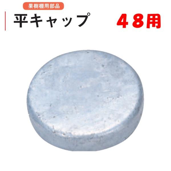 農業用の果樹棚用部品。外径48.6ｍｍパイプに使用。◆ワンポイント◆パイプ内への水の侵入を防止する金具です。溶融亜鉛ドブメッキ仕上げをしています。メーカー：渡辺パイプ株式会社
