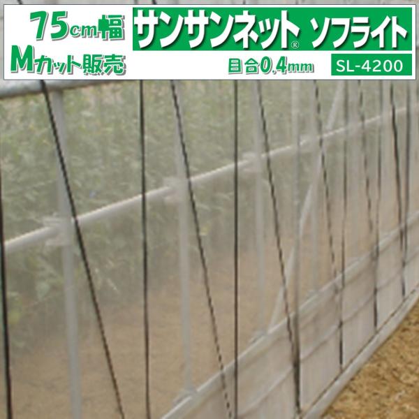 サンサンネットソフライトは農業用防虫ネットです。害虫の種類：コナジラミ類、アザミウマ類軽くて通気性・耐久性に優れた農業用防虫ネットです。ポリエチレン製細糸を採用し、優れた通気性を実現しました。あらゆる害虫対策にお応えできるよう、豊富な目合い...