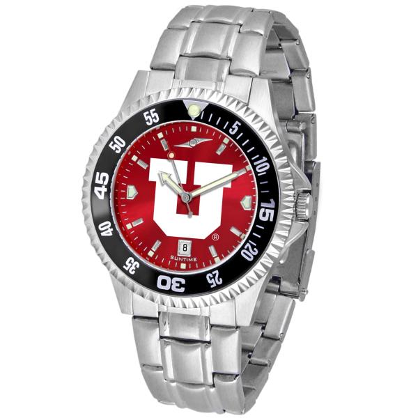 商品名: SunTime メンズ Utah Utes Competitor スチールアノクロムベゼルウォッチ SunTime Men's Collegiate Competitor 40mm Watch - Utah Utes with 2...