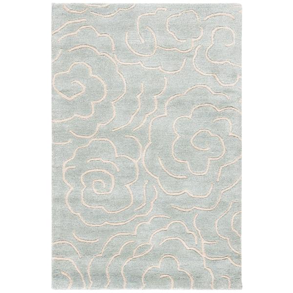 商品名:  SAFAVIEH Soho Collection Accent Rug - 3'6" x 5'6", Soft Lt. Blue &amp; Ivory, Handmade Wool &amp; Viscose, Ideal f...
