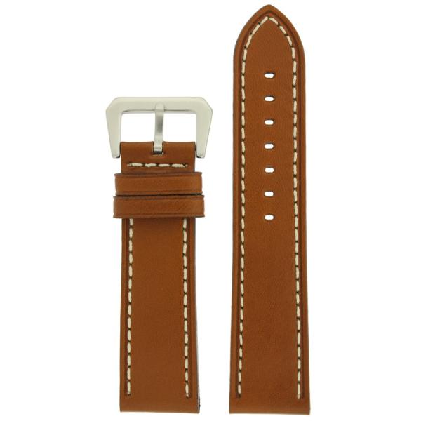 商品名: Watch BandレザーLite Brown White Stitching Heavy Buckle Mens 20 millimeter Watch Band Leather Lite Brown White Stitchi...